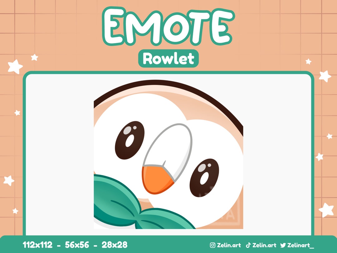 Rowlet Peek Lurk | Emote for Twitch, Discord and Youtube | Stream ...
