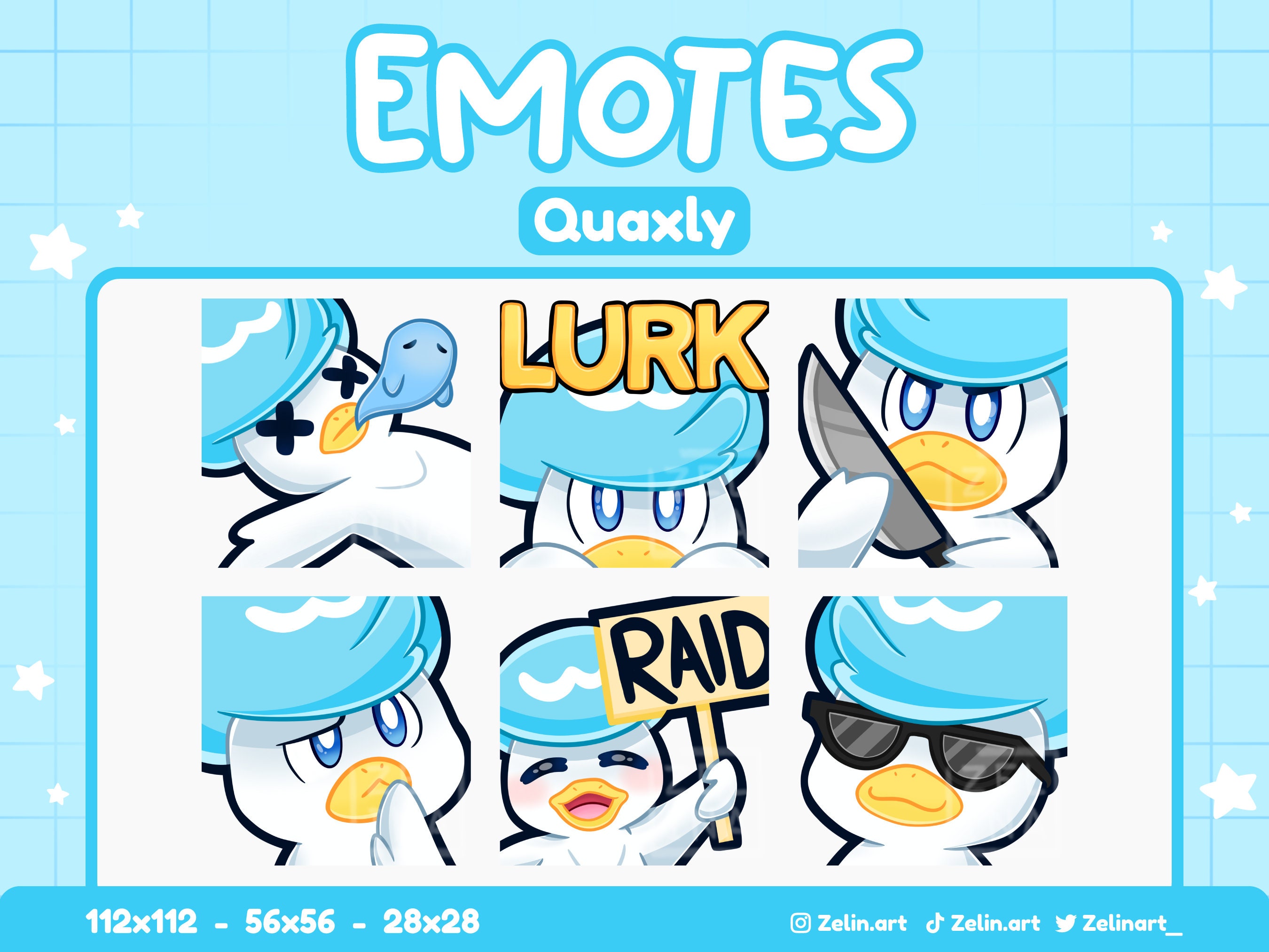 Quaxly | Emote Bundle for Twitch, Discord and Youtube | Stream Assets ...