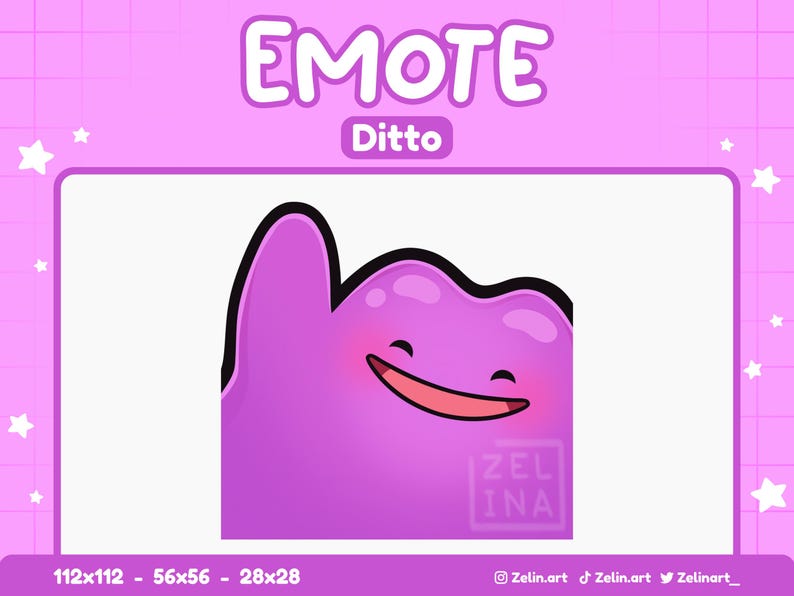Ditto Hi Wave | Emote for Twitch, Discord and Youtube | Stream Assets ...