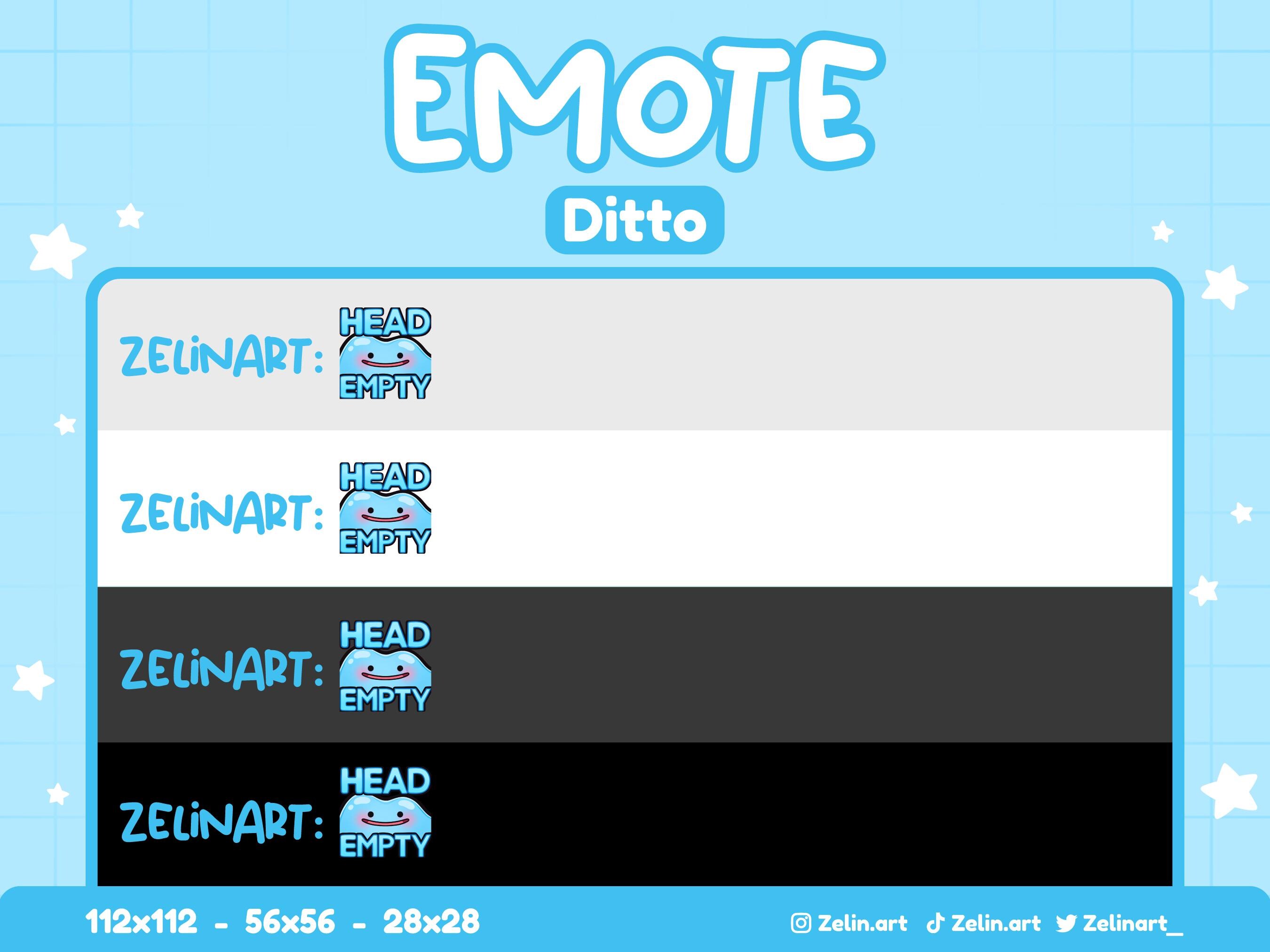 Shiny Ditto Head Empty | Emote for Twitch, Discord and Youtube | Stream ...