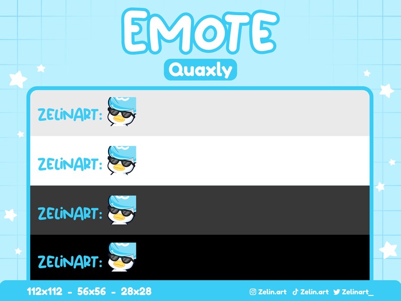 Quaxly Cool Sunglasses | Emote for Twitch, Discord and Youtube | Stream ...