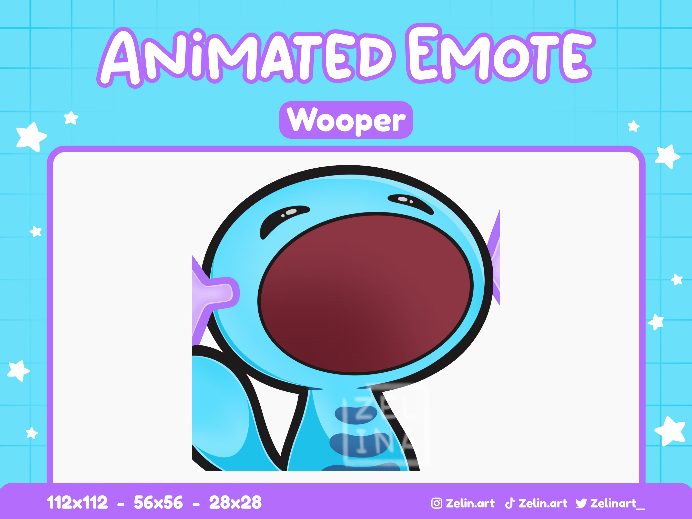 ANIMATED Wooper Pop | Emote for Twitch, Discord and Youtube | Stream ...