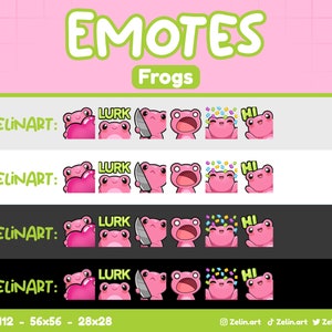 Frogs | Emote Bundle for Twitch, Discord and Youtube | Stream Assets ...