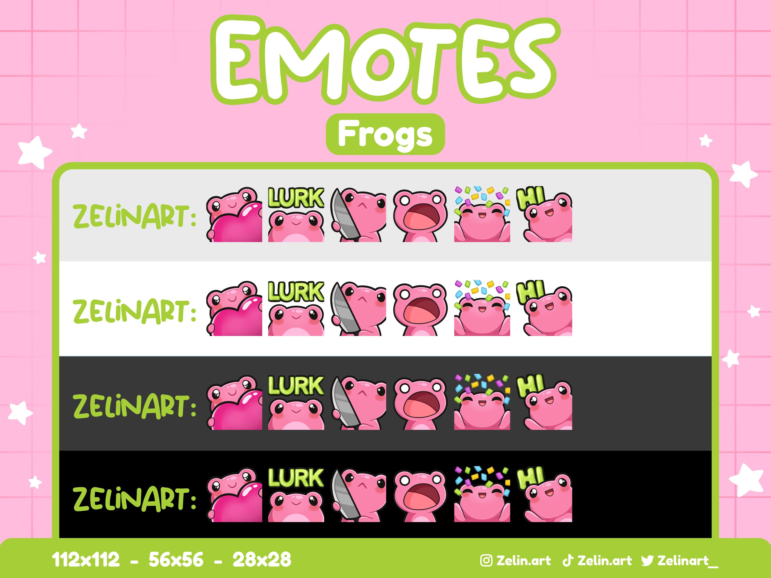 Frogs | Emote Bundle for Twitch, Discord and Youtube | Stream Assets ...