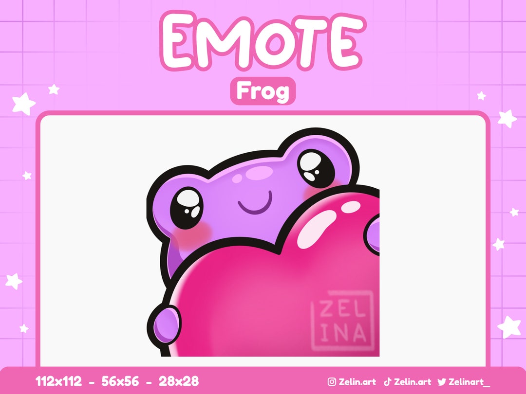 Frog Heart Love | Emote for Twitch, Discord and Youtube | Stream Assets ...