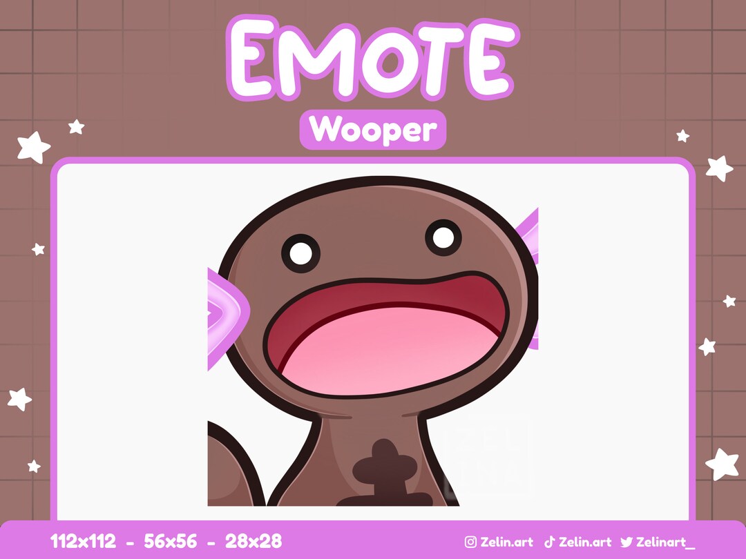 Paldean Wooper Shocked Gasp Emote for Twitch, Discord and Youtube ...
