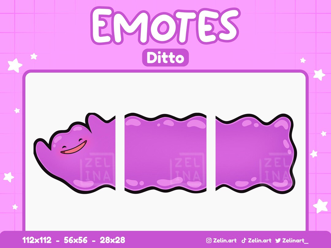 Long Ditto | Emote Bundle for Twitch, Discord and Youtube | Stream ...