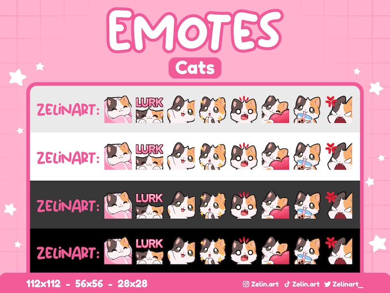 Calico Cats | Emote Bundle for Twitch, Discord and Youtube | Stream ...