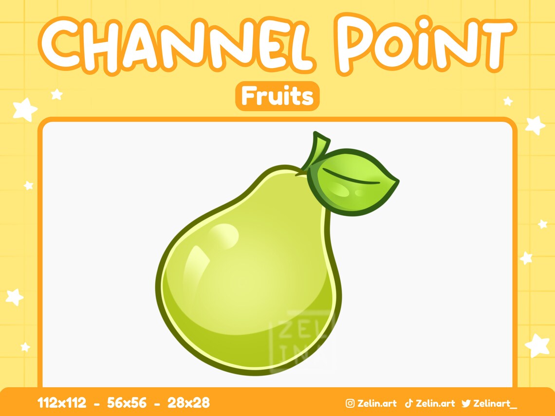 Pear Fruit | Channel Point / Emote for Twitch, Discord and Youtube ...