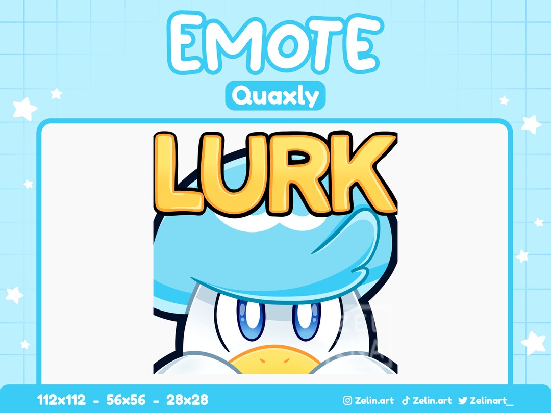 Quaxly Lurk Peek | Emote for Twitch, Discord and Youtube | Stream ...