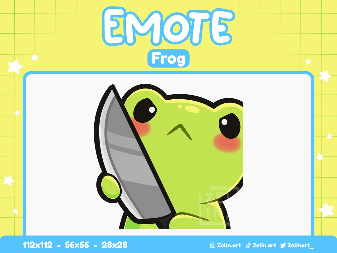 Frog Knife Angry | Emote for Twitch, Discord and Youtube | Stream ...