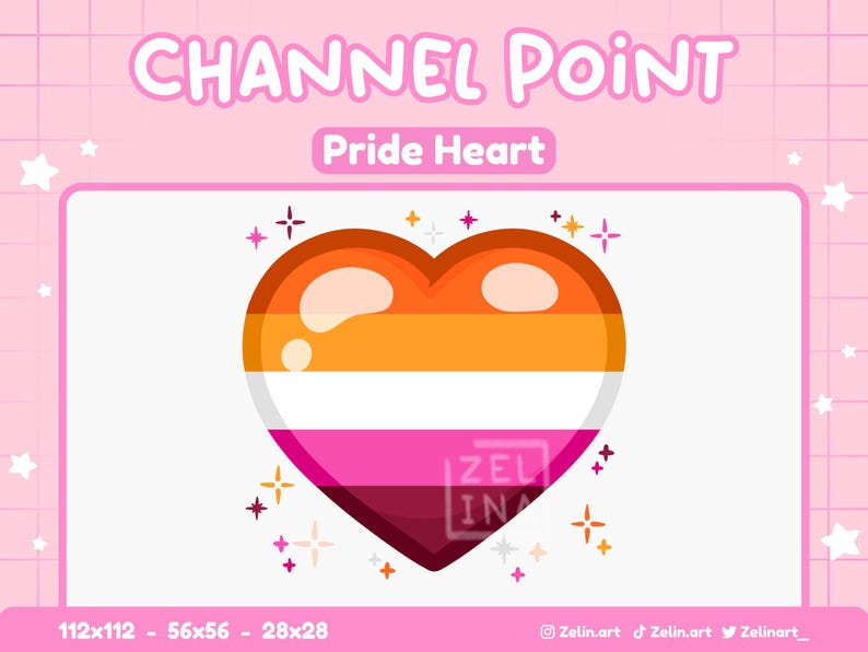 Pride Heart | Channel Point / Emote for Twitch, Discord and Youtube ...