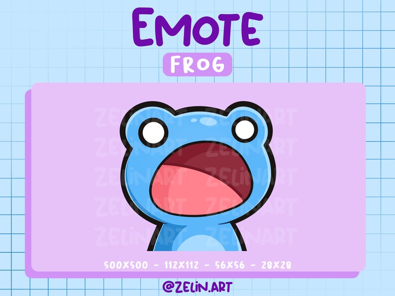 Frog Shocked Gasp Emote for Twitch Discord and Youtube - Etsy