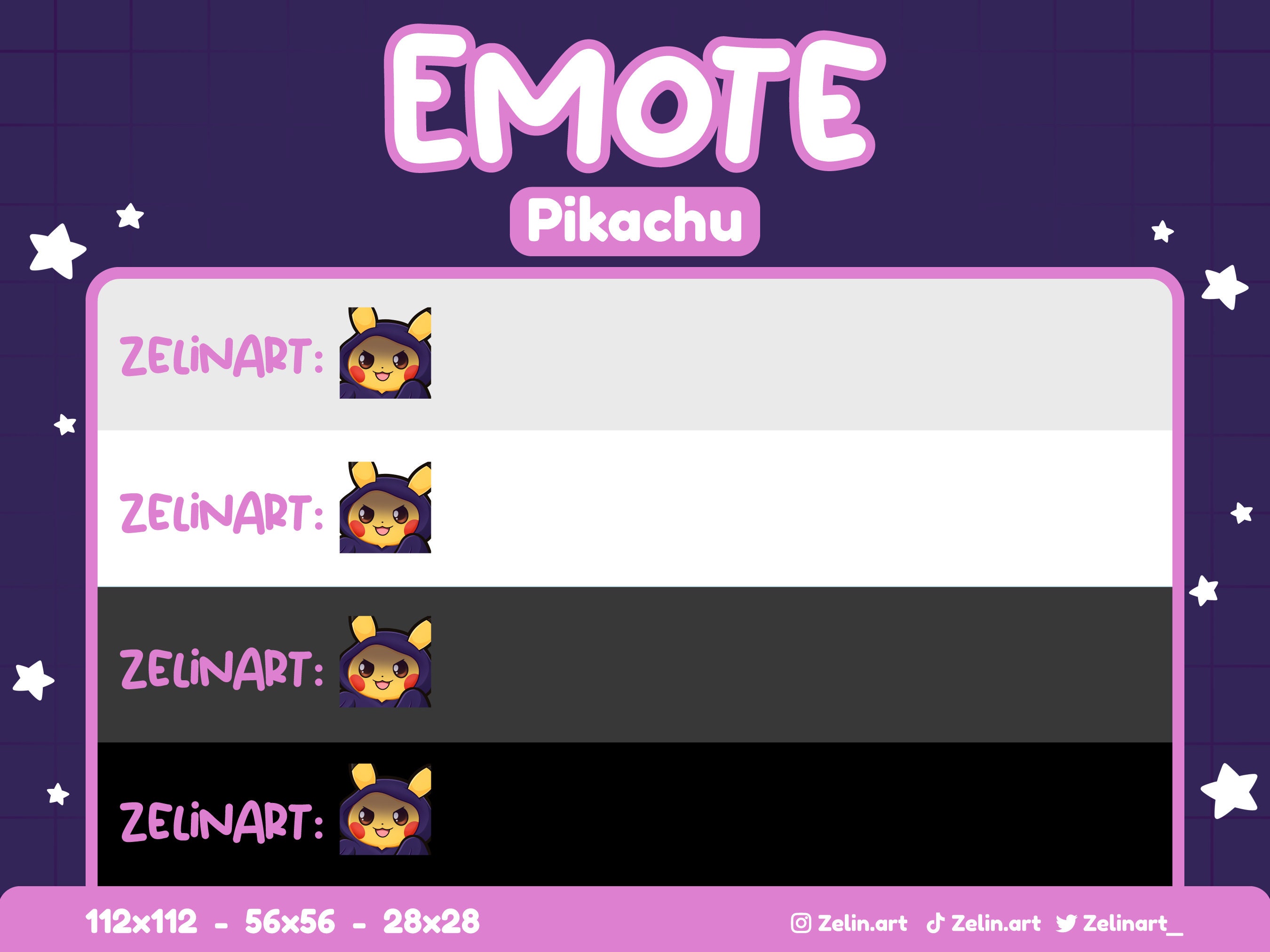 Pikachu Halloween Evil Emote for Twitch, Discord and Youtube Stream ...