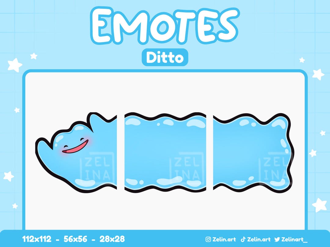 Long Shiny Ditto | Emote Bundle for Twitch, Discord and Youtube ...