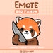 Cute Red Panda Knife Emote for Twitch, Discord and Youtube | Streamer ...