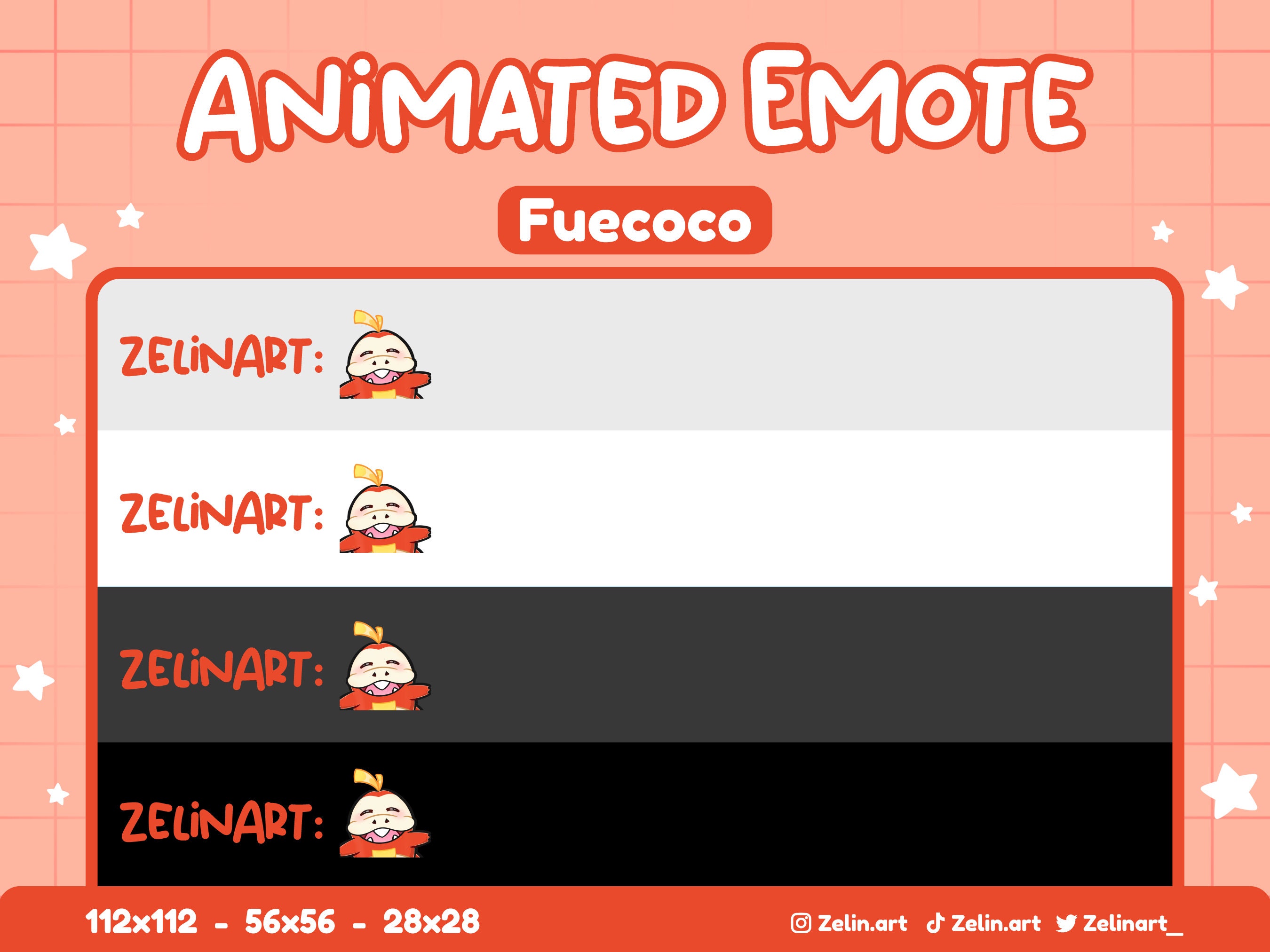 ANIMATED Fuecoco Wiggle | Emote for Twitch, Discord and Youtube ...
