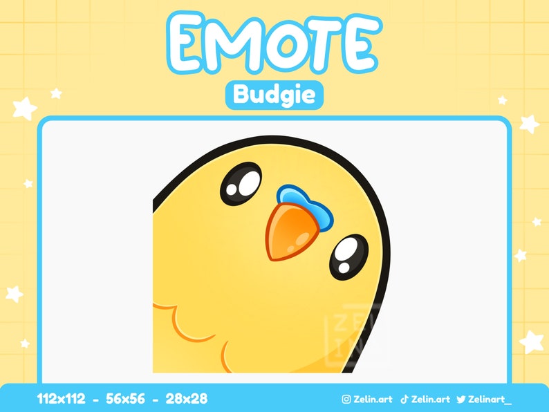 Yellow Budgie Peek Lurk | Emote for Twitch, Discord and Youtube ...