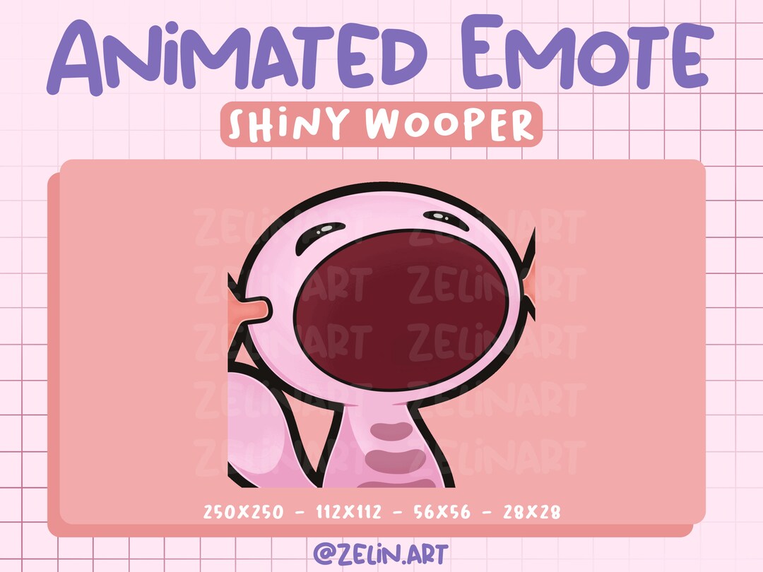 ANIMATED Shiny Wooper Pop Emote for Twitch, Discord and Youtube Stream ...