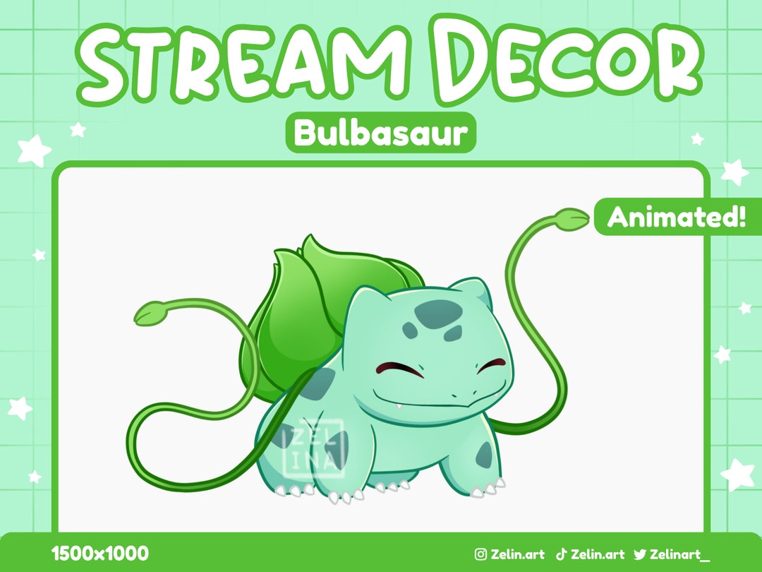 Bulbasaur | ANIMATED Stream Decoration for Twitch and Youtube | Stream ...