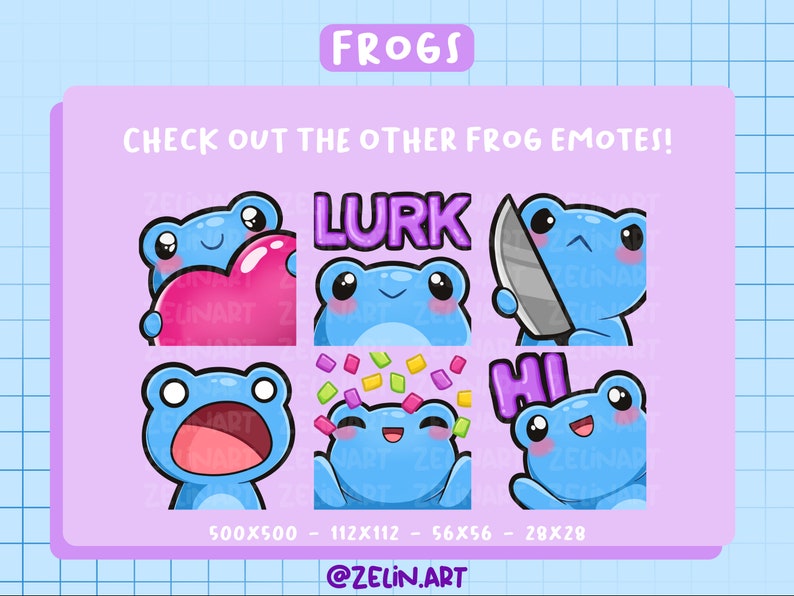 Frog Shocked Gasp Emote for Twitch Discord and Youtube - Etsy