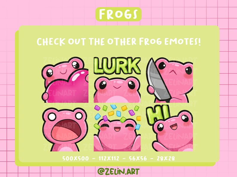 Frog Knife Angry Emote for Twitch Discord and Youtube - Etsy