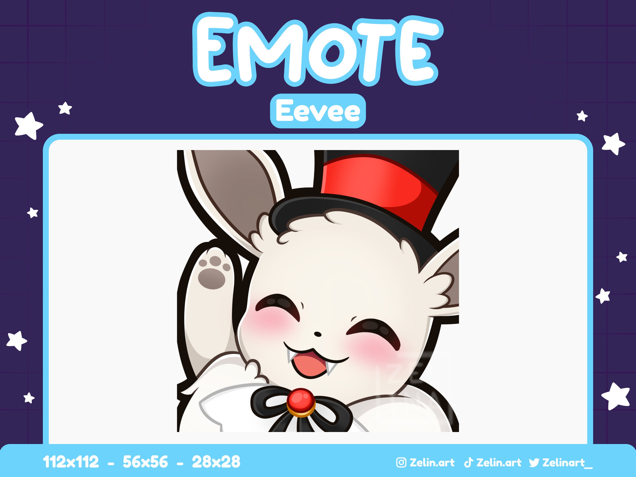 Shiny Eevee Halloween Vampire | Emote for Twitch, Discord and Youtube ...