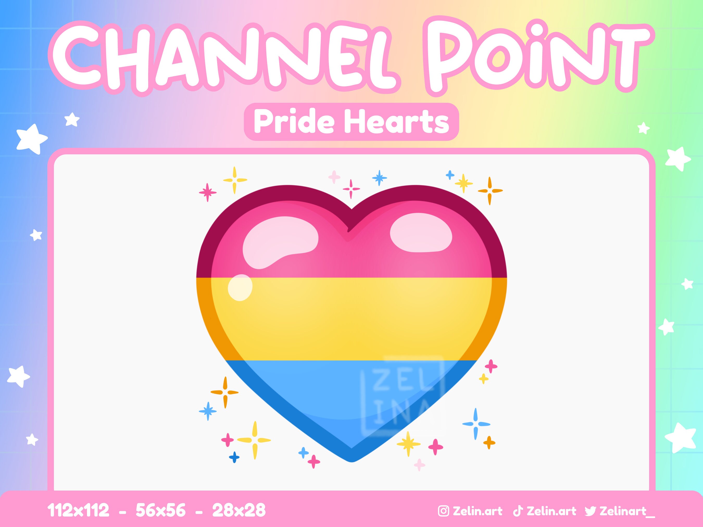 Pride Heart Channel Point / Emote for Twitch, Discord and Youtube ...