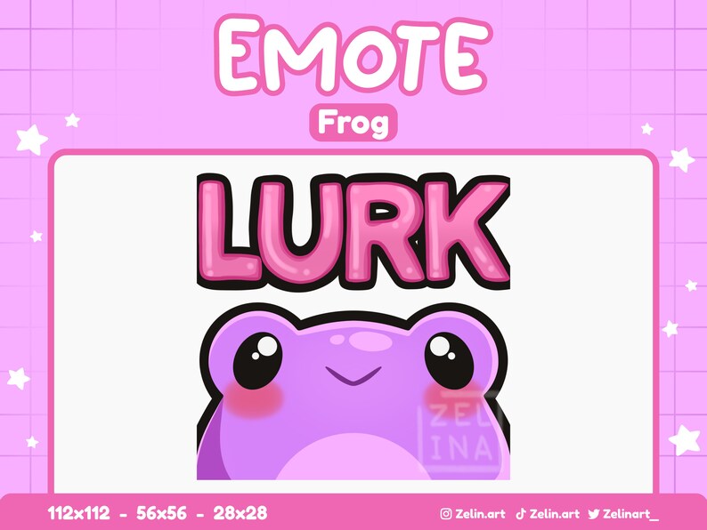 Frog Lurk Peek | Emote for Twitch, Discord and Youtube | Stream Assets ...