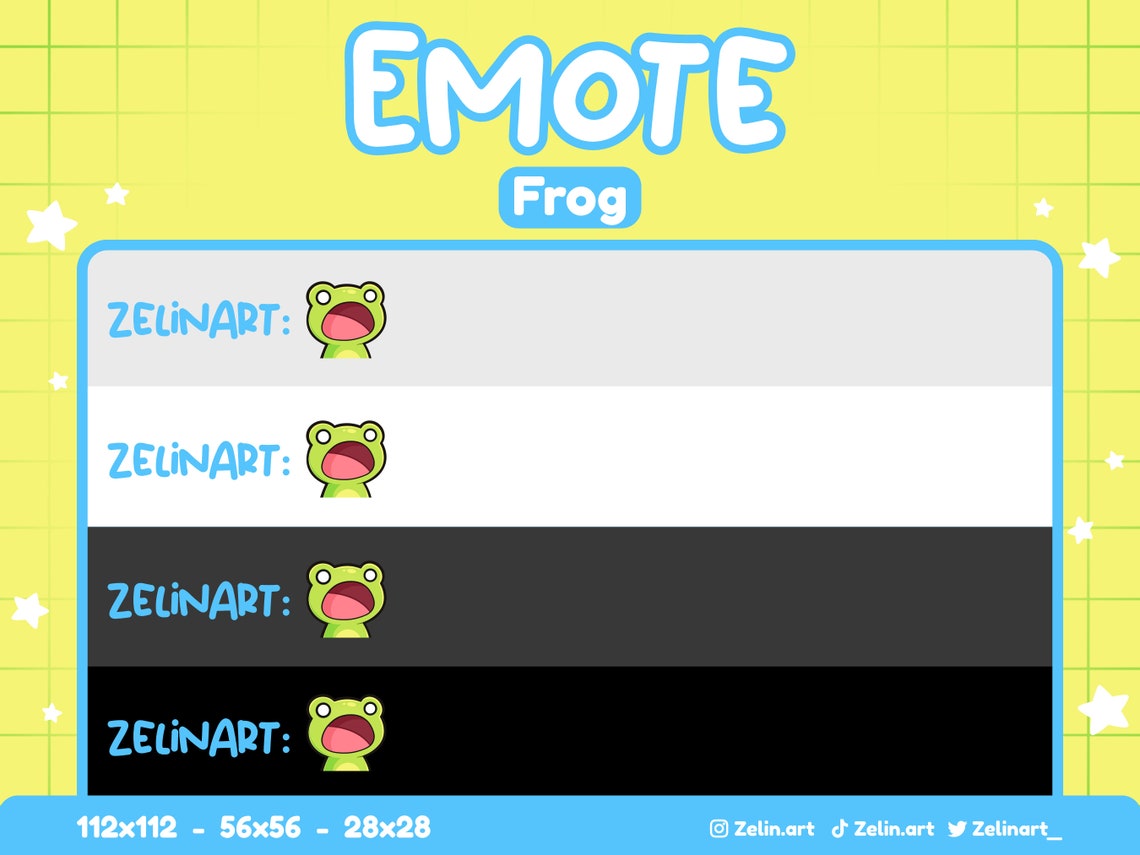Frog Shocked Gasp Emote for Twitch, Discord and Youtube Stream Assets ...