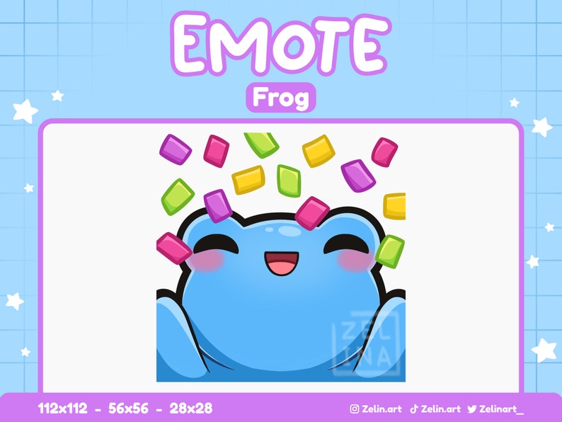 Frog Celebrate Hype | Emote for Twitch, Discord and Youtube | Stream ...