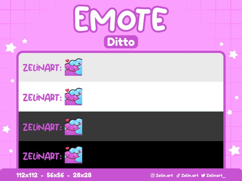 Ditto Hug | Emote for Twitch, Discord and Youtube | Stream Assets, Cute ...