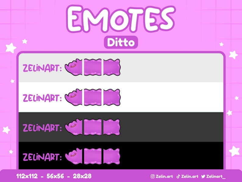 Long Ditto | Emote Bundle for Twitch, Discord and Youtube | Stream ...
