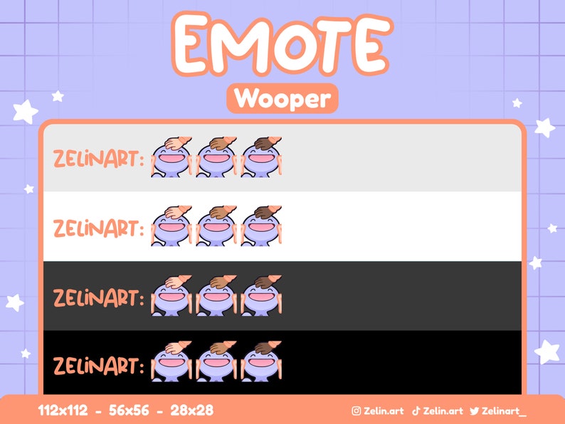 Shiny Paldean Wooper Pet | Emote for Twitch, Discord and Youtube ...