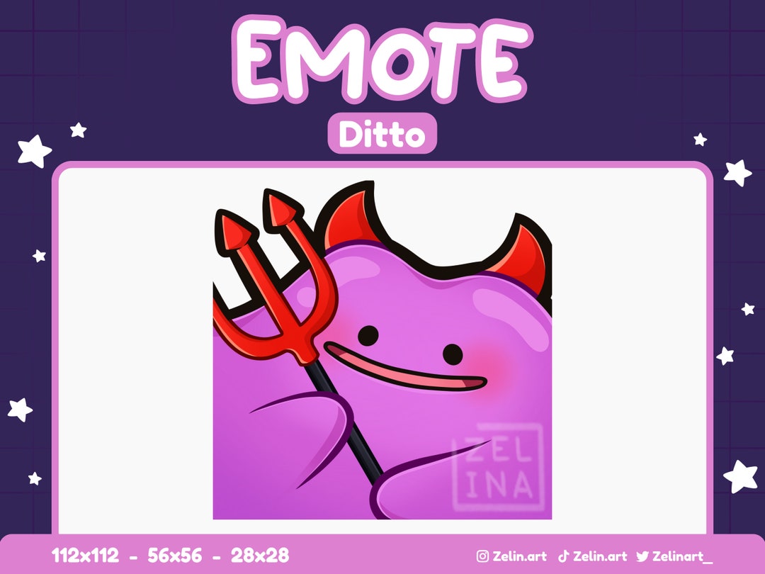 Ditto Halloween Devil | Emote for Twitch, Discord and Youtube | Stream ...