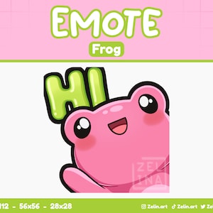 Frog Hi Wave | Emote for Twitch, Discord and Youtube | Stream Assets ...