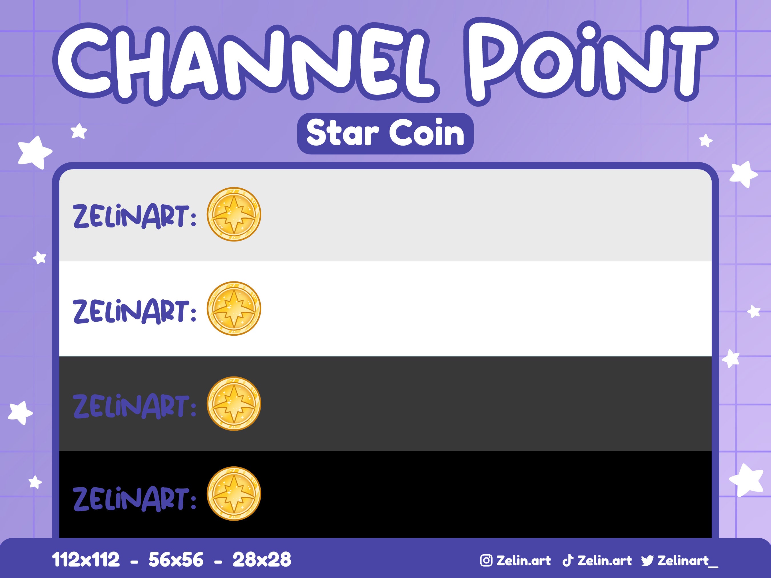 Star Coin Channel Point / Emote for Twitch, Discord and Youtube Stream ...