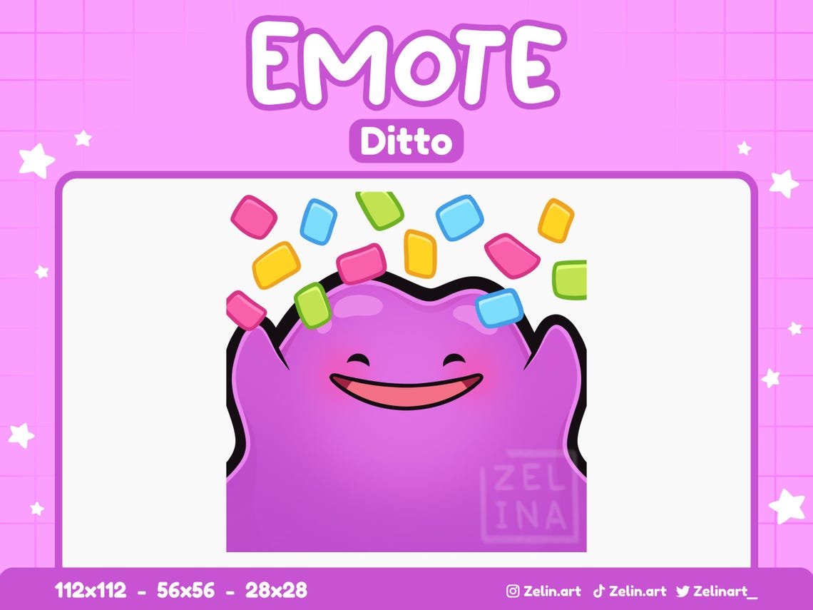 Ditto Celebrate Hype | Emote for Twitch, Discord and Youtube | Stream ...