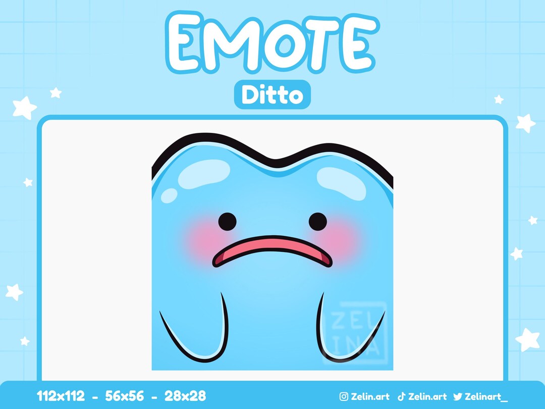 Shiny Ditto Sad | Emote for Twitch, Discord and Youtube | Stream Assets ...