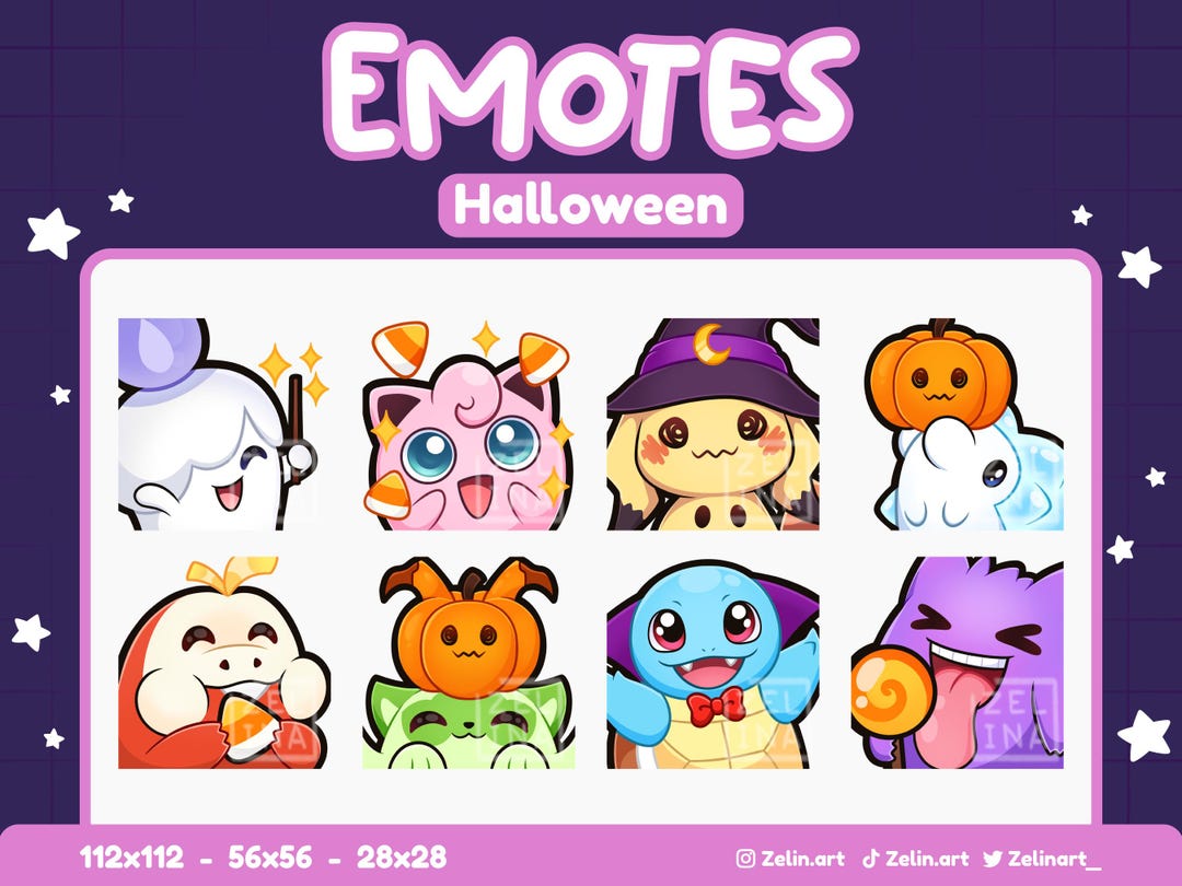 Halloween | 8 Emotes Bundle for Twitch, Discord and Youtube | Stream ...
