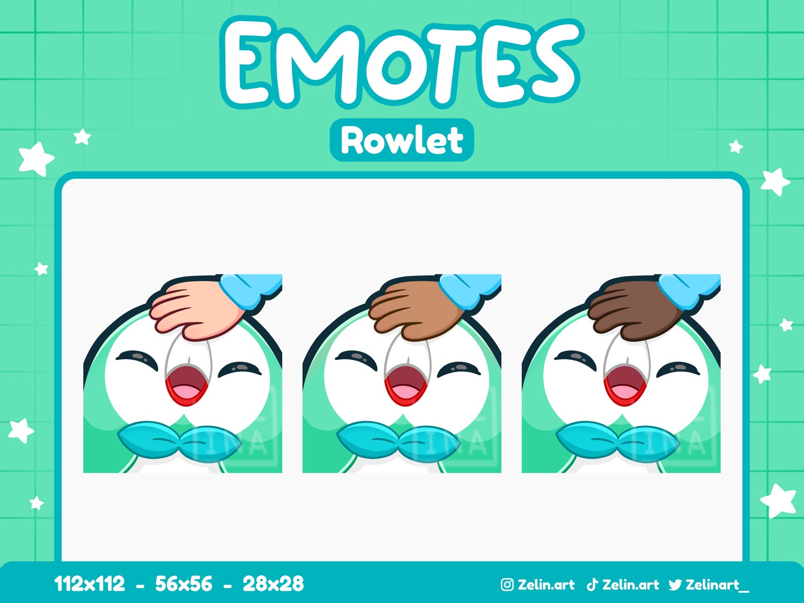Shiny Rowlet | Emote Bundle for Twitch, Discord and Youtube | Stream ...