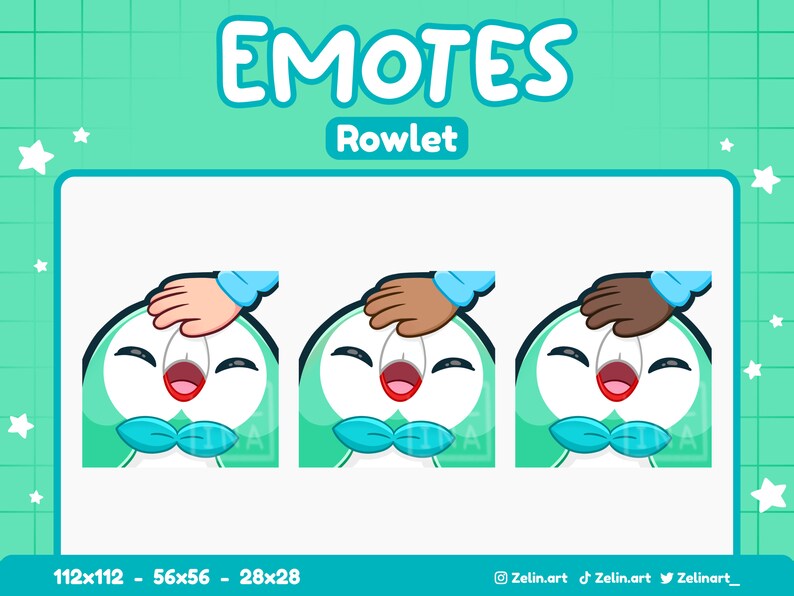 Shiny Rowlet | Emote Bundle for Twitch, Discord and Youtube | Stream ...