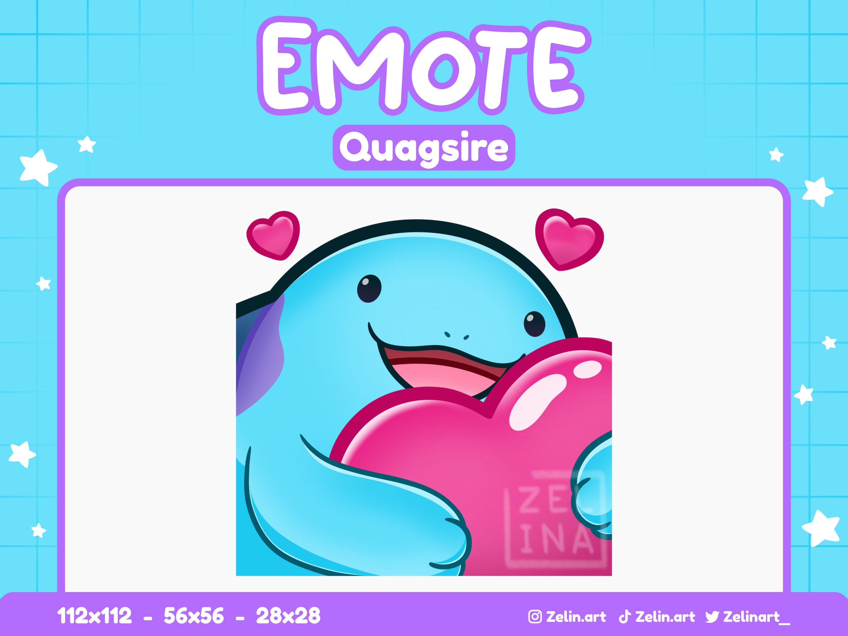 Quagsire Love Heart | Emote for Twitch, Discord and Youtube | Stream ...