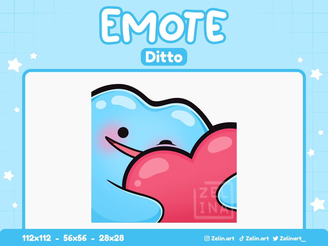Shiny Ditto Heart Love | Emote for Twitch, Discord and Youtube | Stream ...