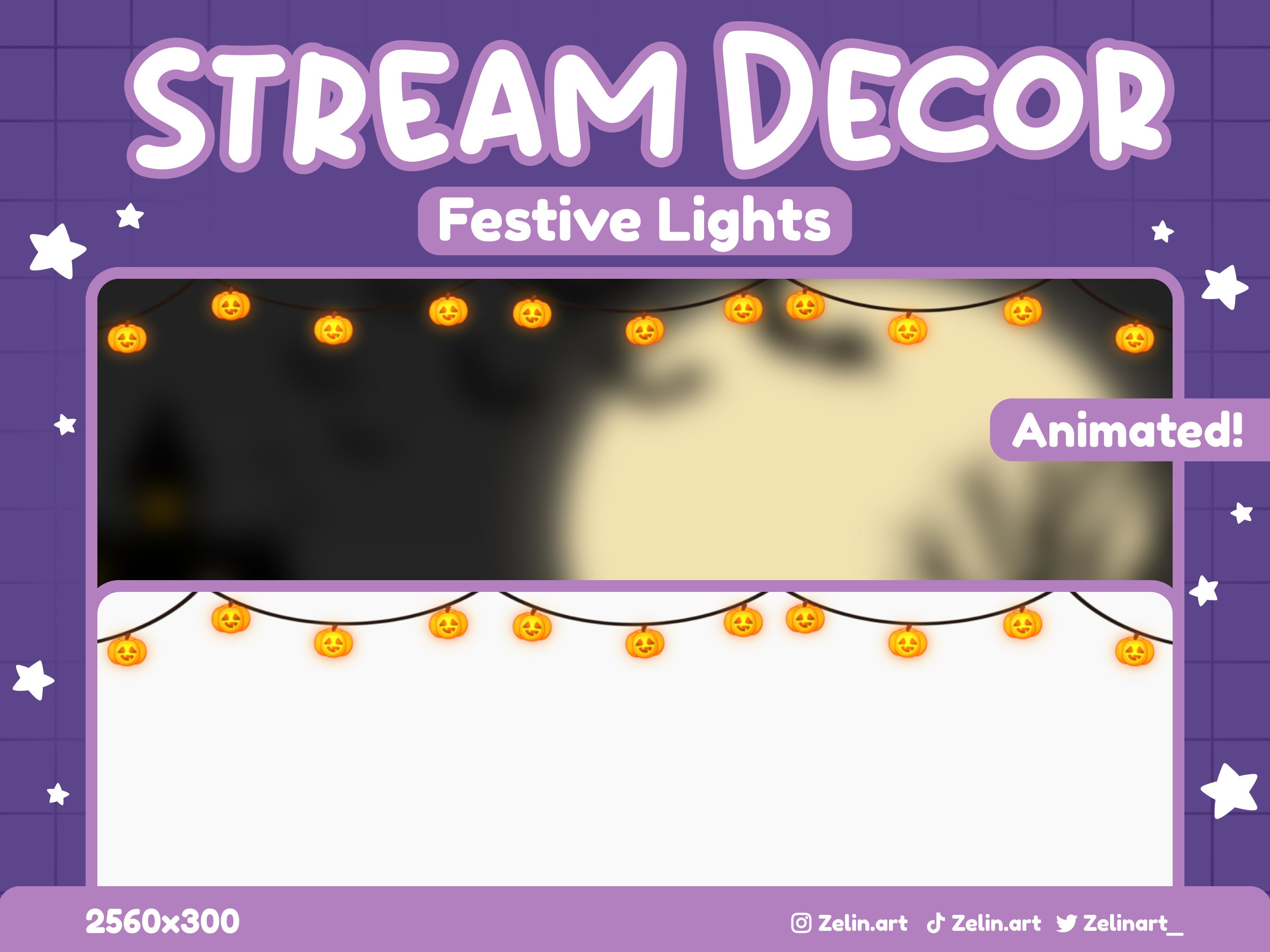 Halloween Pumpkin Lights | ANIMATED Stream Decoration for Twitch and ...