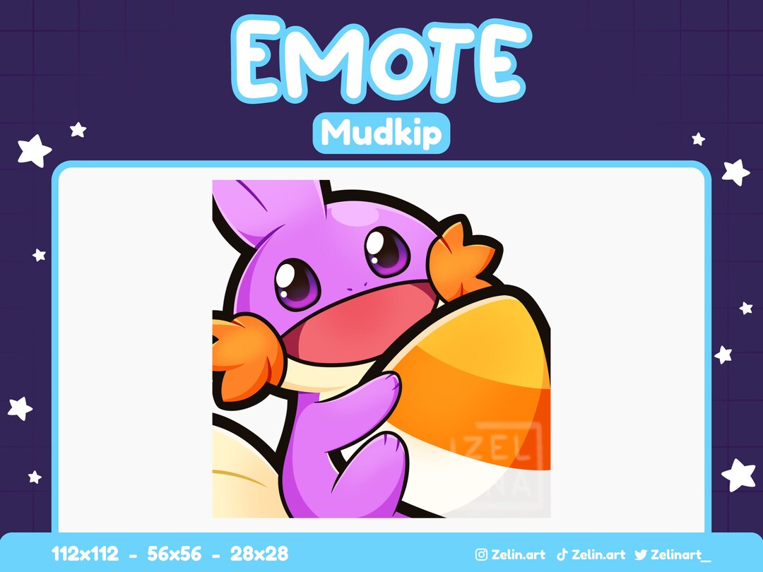 Shiny Mudkip Halloween Candy Corn | Emote for Twitch, Discord and ...