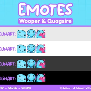 Wooper & Quagsire | Emote Bundle for Twitch, Discord and Youtube ...