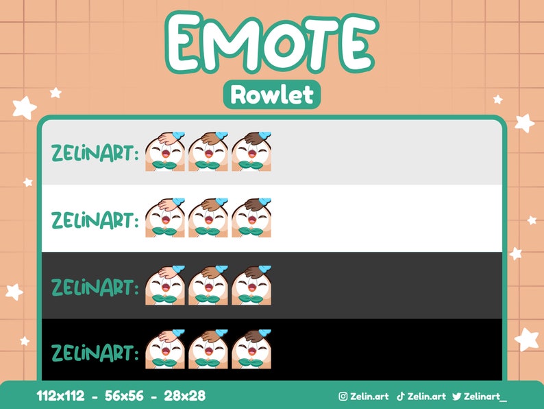 Rowlet Pet | Emote for Twitch, Discord and Youtube | Stream Assets ...