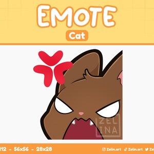 Brown Cat Angry Rage | Emote for Twitch, Discord and Youtube | Stream ...