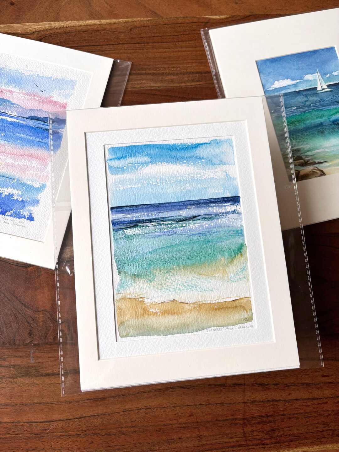 Original Watercolour Painting of the Summer on the Beach. - Etsy